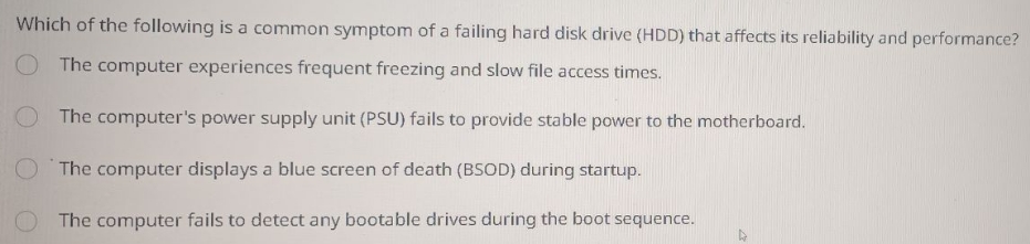 Which of the Following Is Common Symptom of Failing Hard Disk Drive ...