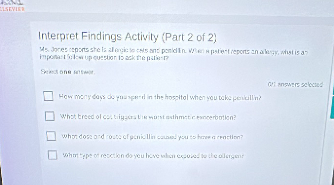 Interpret Findings Activity (Part 2 of 2) Ms. Jones Reports She Is ...