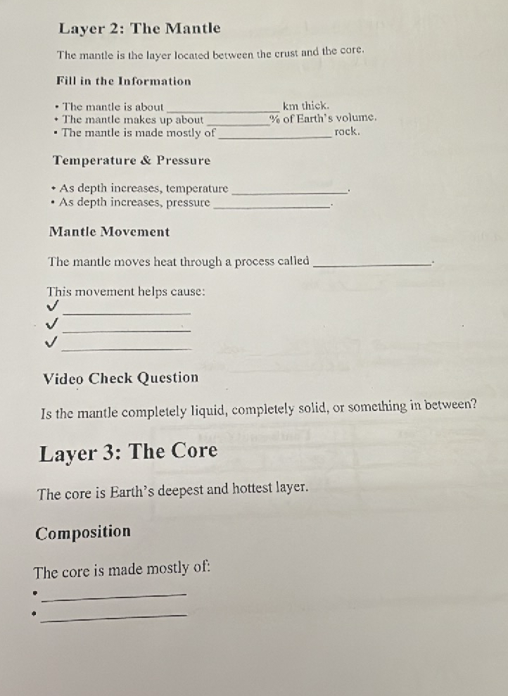 Layer 2: The Mantle The Mantle Is the Layer Located Between the Crust ...