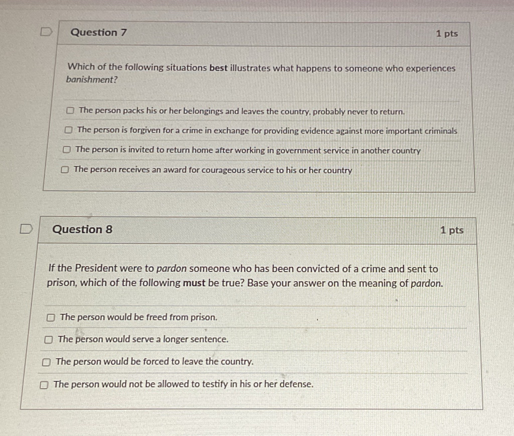 Question 7 Which of the Following Situations Best Illustrates What ...