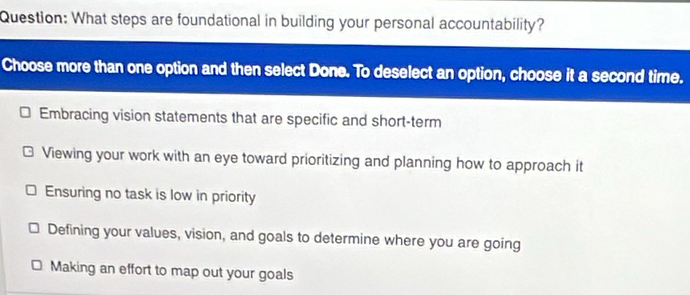 Question: What Steps Are Foundational in Building Your Personal ...